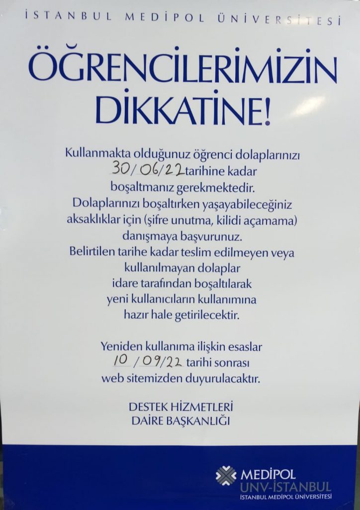 Announcement | Medipol University