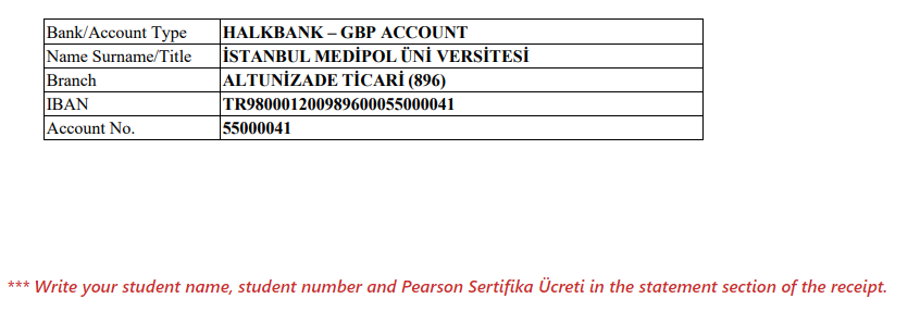 Important!!Pearson Announcement. | Medipol University